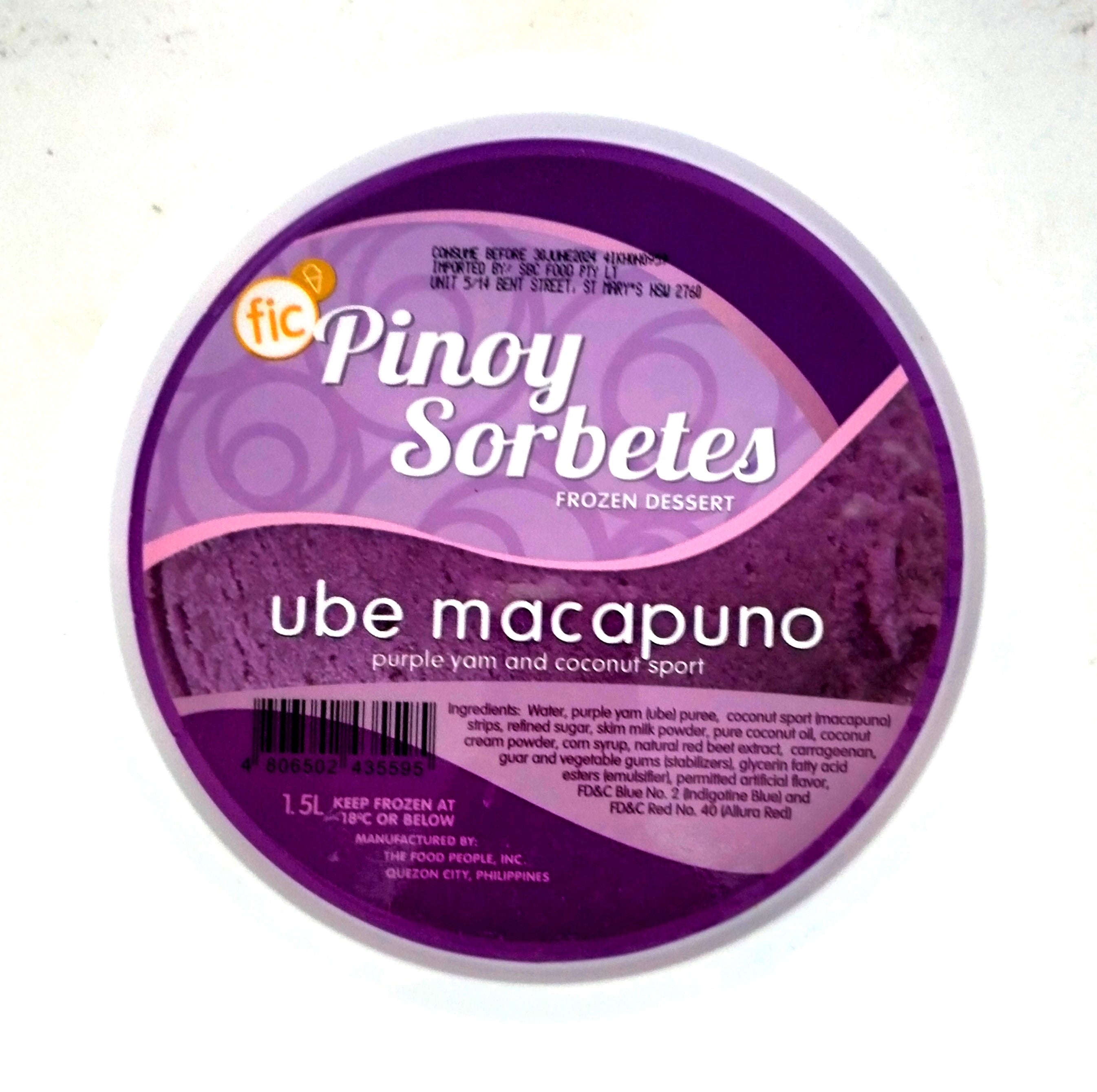 Frozen Pinoy Sorbetes Ube Macapuno 1.5L – Auntie Grace Filipino Store